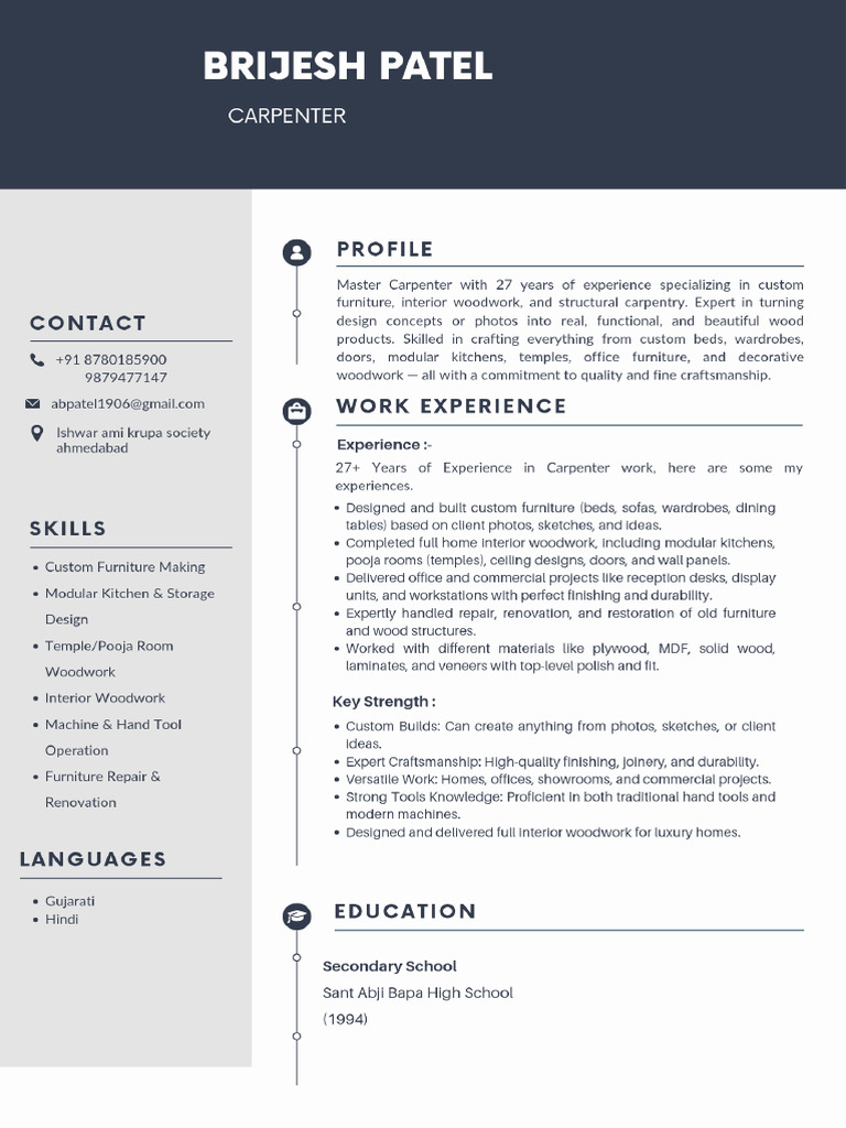 Carpenter Resume | PDF