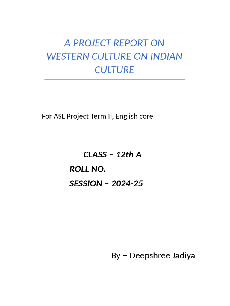Impact of Western Culture on India | PDF | Traditions | Caste
