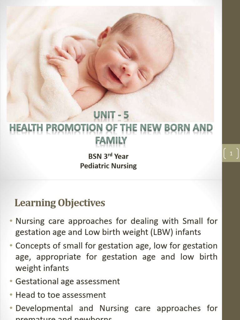 Health Promotion of The New Born and Family | PDF | Anatomical Terms Of ...