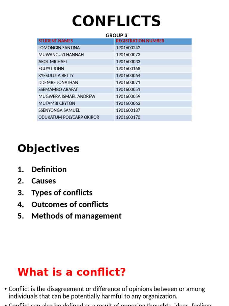 Conflicts Management in Our Work Places | PDF | Team Building ...