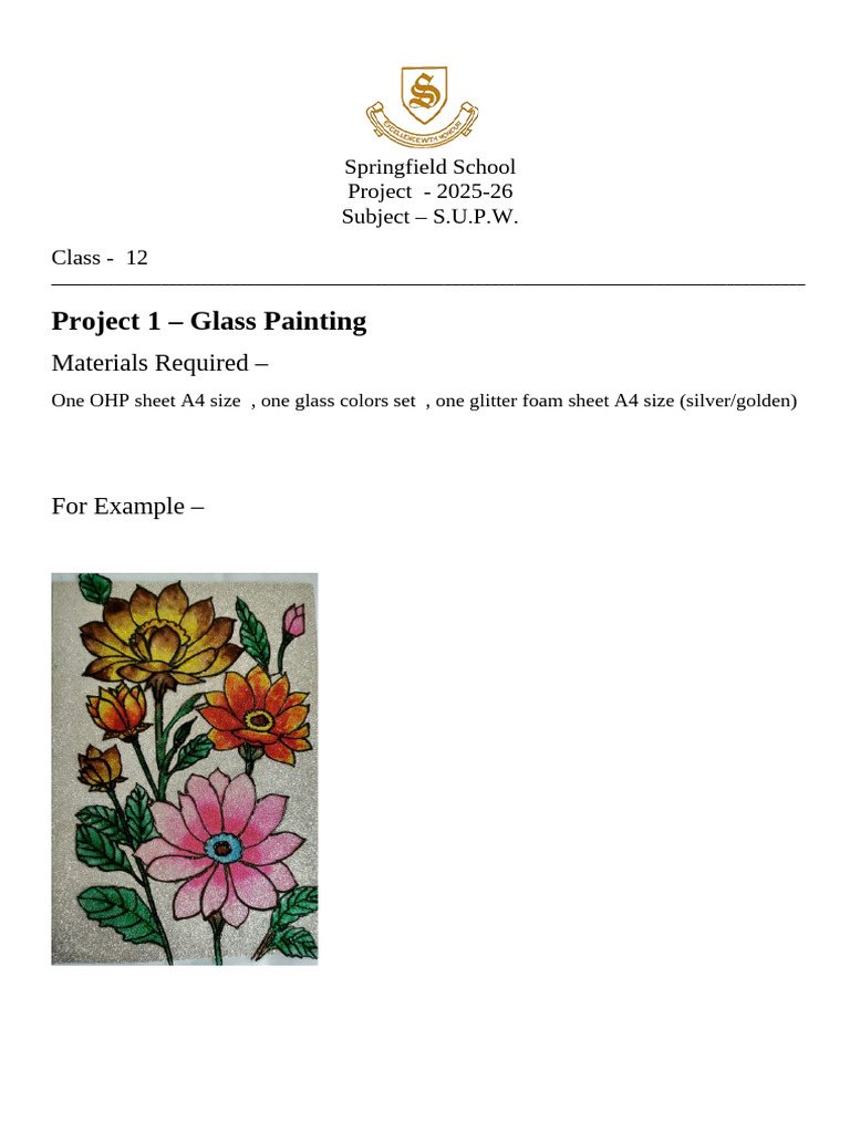 S.U.P.W. Project Class 12 | PDF