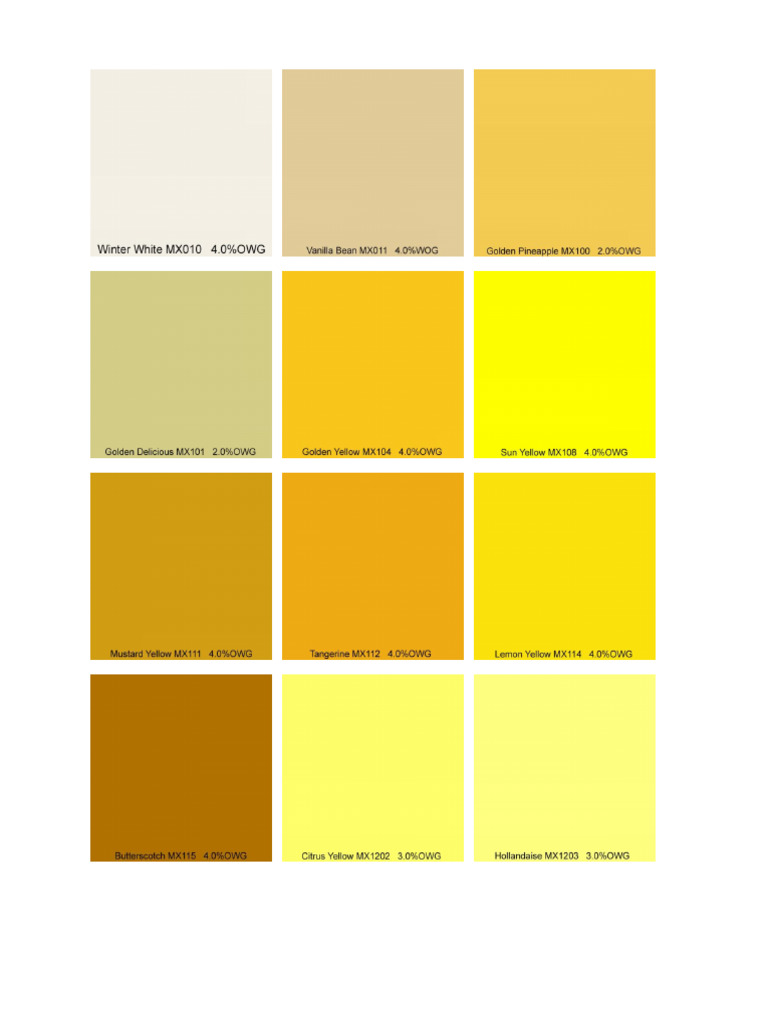 MX Color Chips Larger Size | PDF