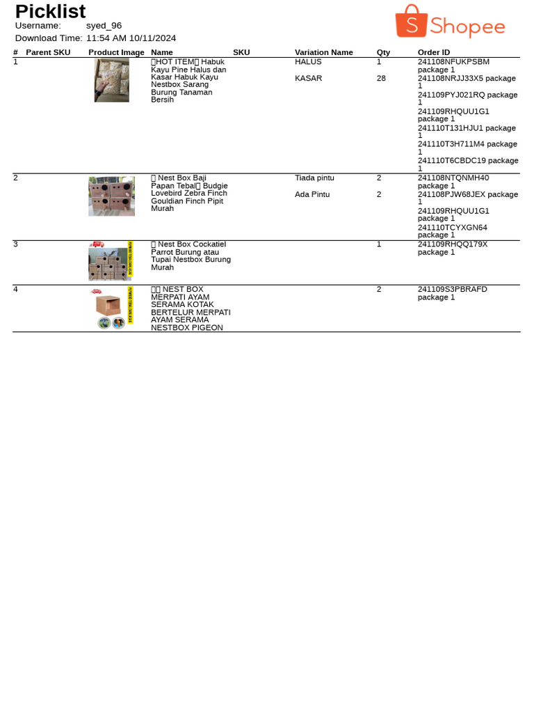 Picklist + Air Waybill & Packing List - Multiple Channels - 12 | PDF ...