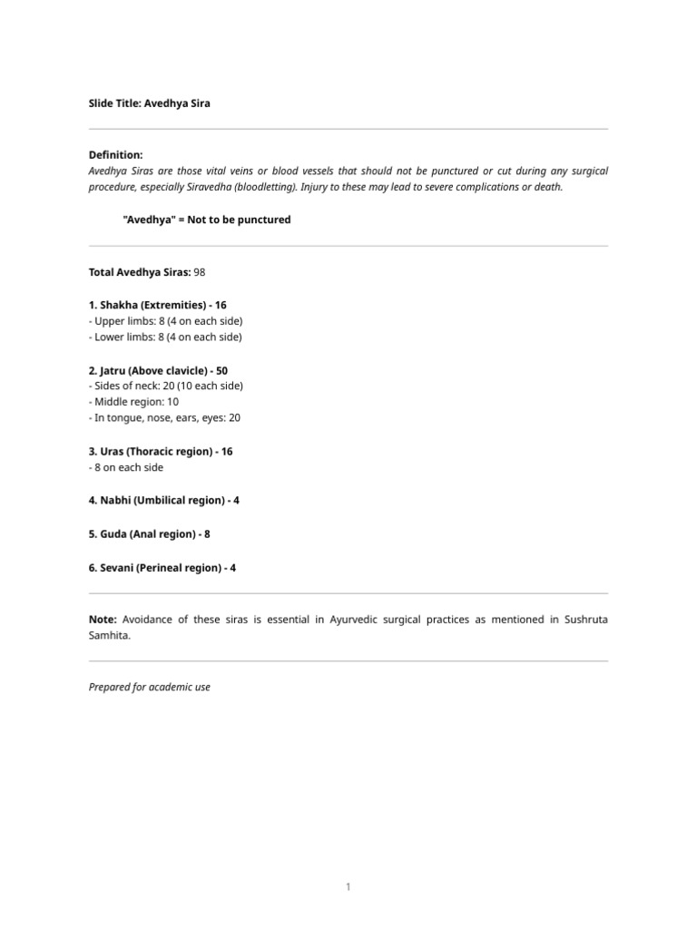 Avedhya Sira Slide | PDF
