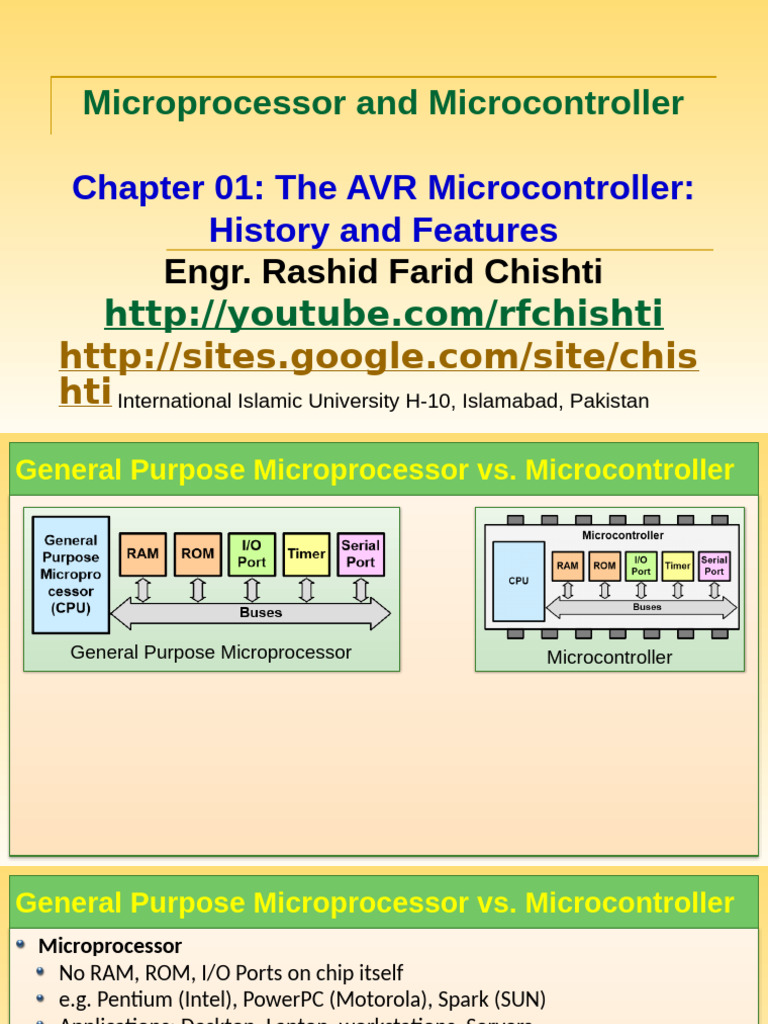Ch01 Microcontroller History and Features | PDF | Microcontroller | Central Processing Unit