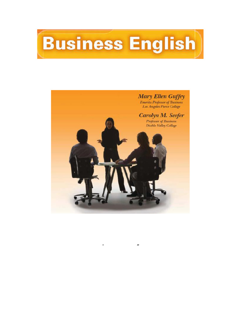 Parts of The Book Business English | PDF