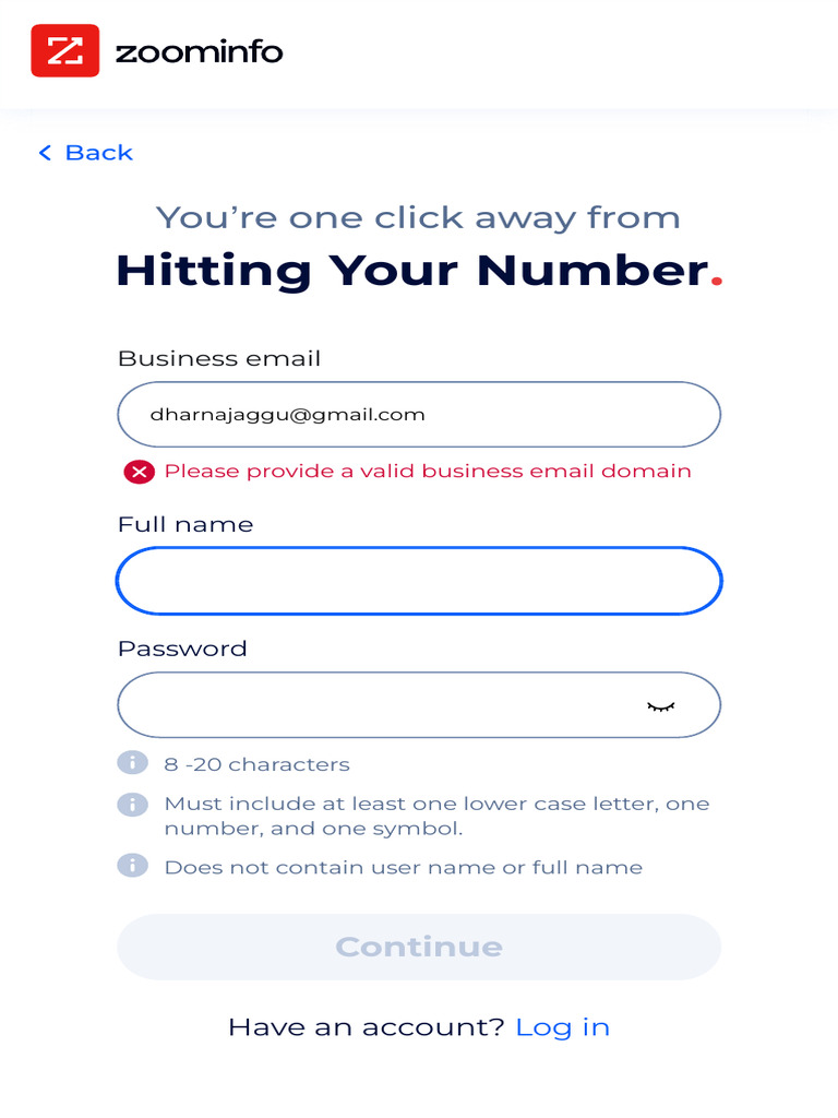 ZoomInfo Lite Signup | PDF