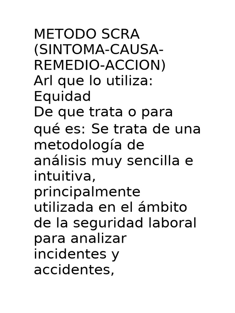 Metodo Scra | PDF