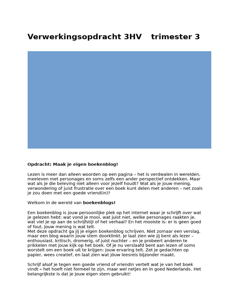 Boekenblog 3 HV | PDF
