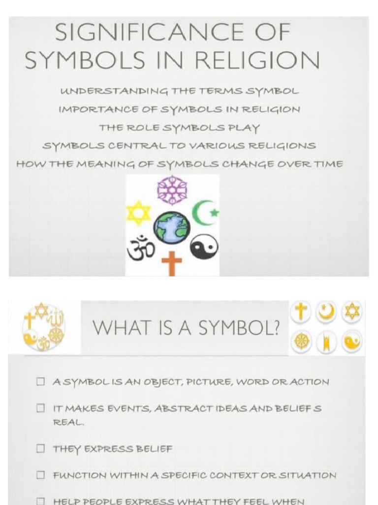 RS Lesson 2023 T1 W2 Symbols in Religion | PDF
