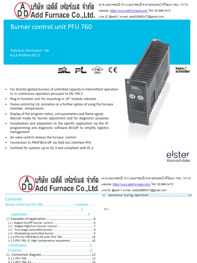 Pfu760 Kromschroder Manual | PDF | Electrical Connector | Manufactured ...