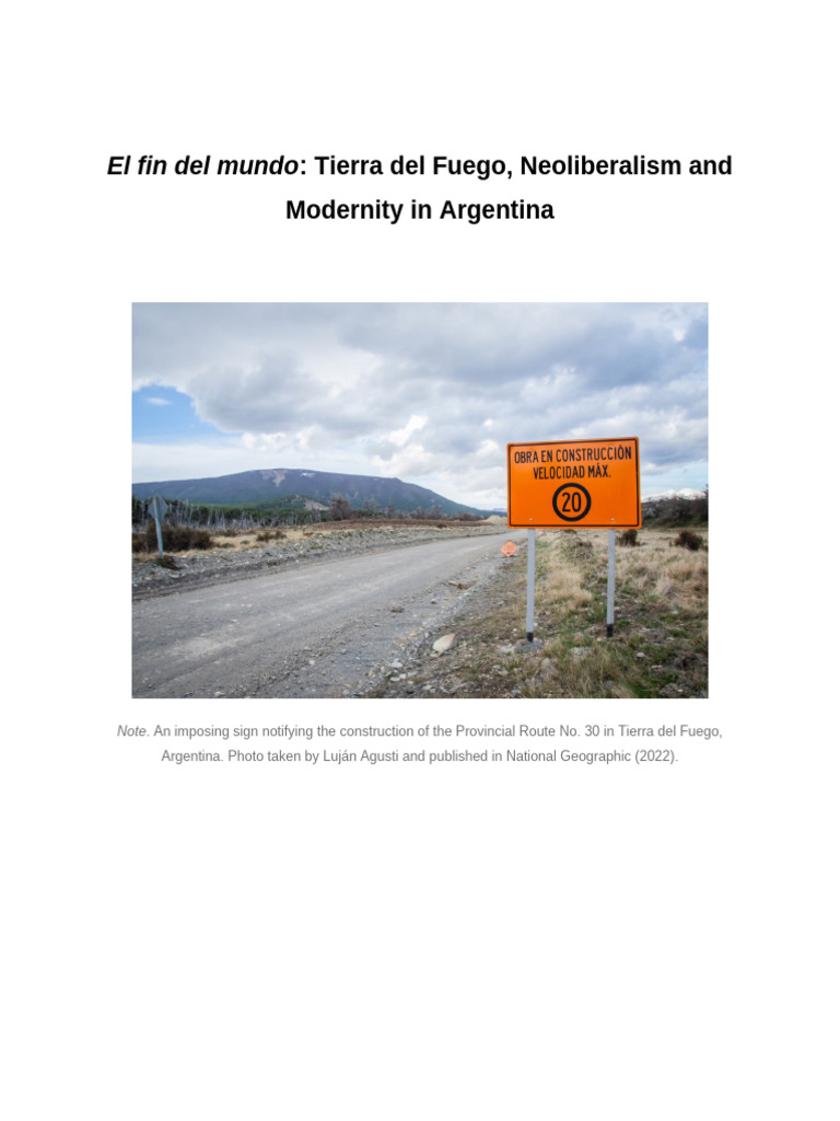 Tierra Del Fuego Argentine Cinema and Literature Analysis | PDF ...