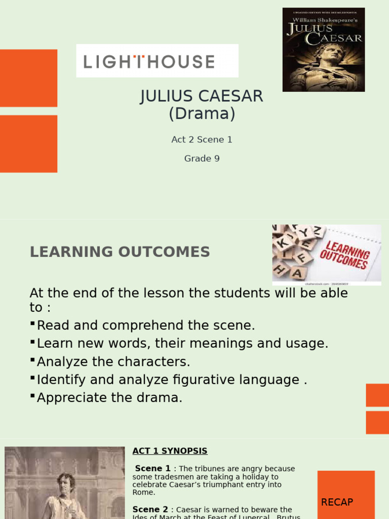 Act 2 Scene 1 Summary of Julius Caesar | PDF | Julius Caesar | Cicero