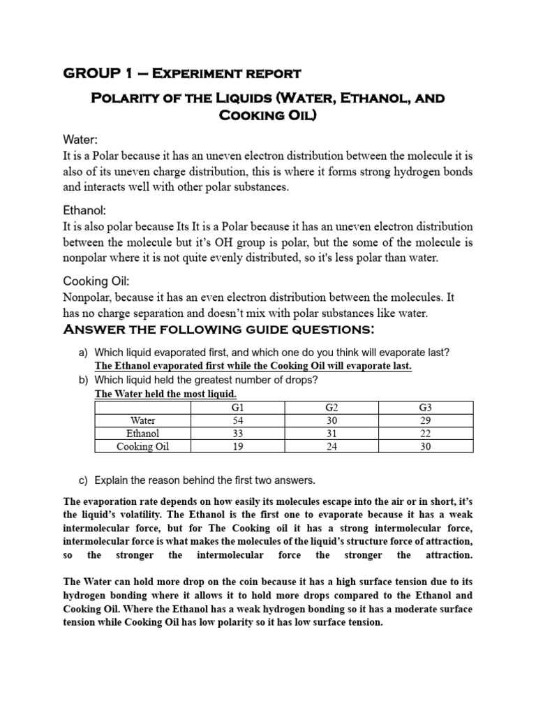 Group 1 - Experiment Report | PDF