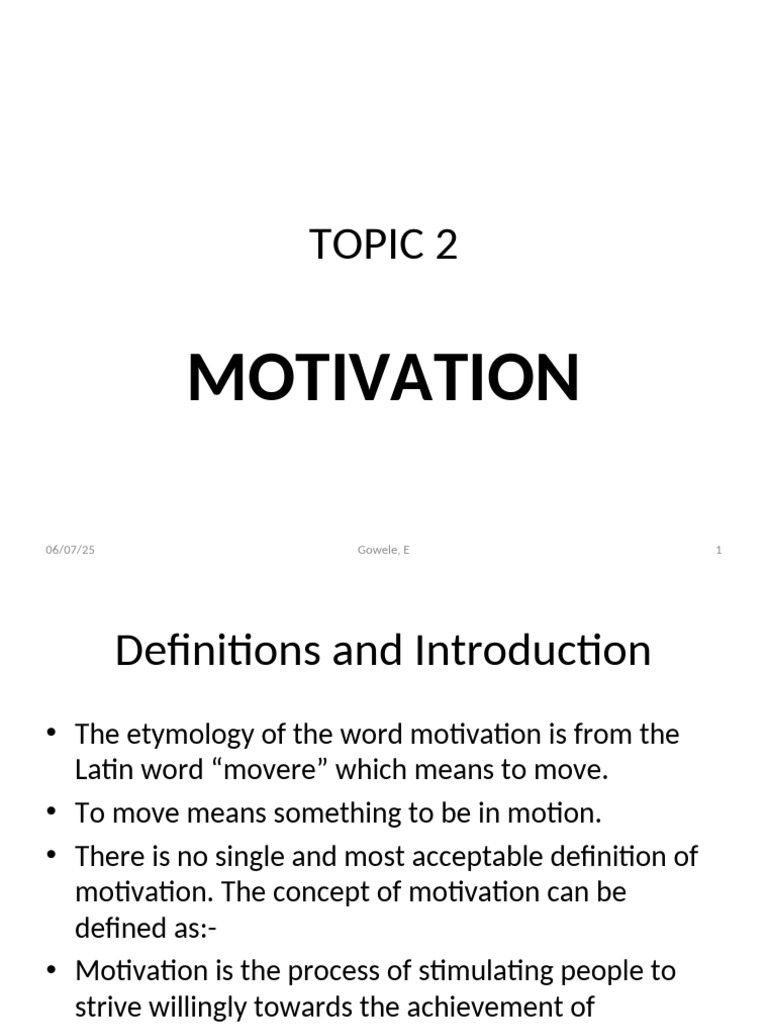 Topic Motivation and Performance Appraisal | PDF | Motivational ...