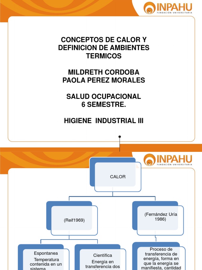 Exposicion Concepto de Calor y Definicion de Ambientes | PDF | Calor ...