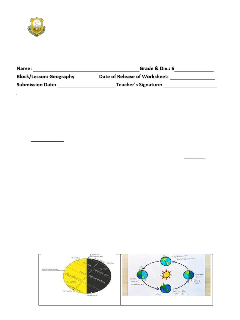 Social Science Revision Worksheet for Grade 6 | PDF