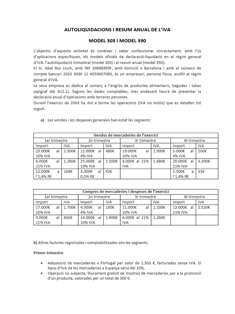 Activitat 1 IVA 303 | PDF