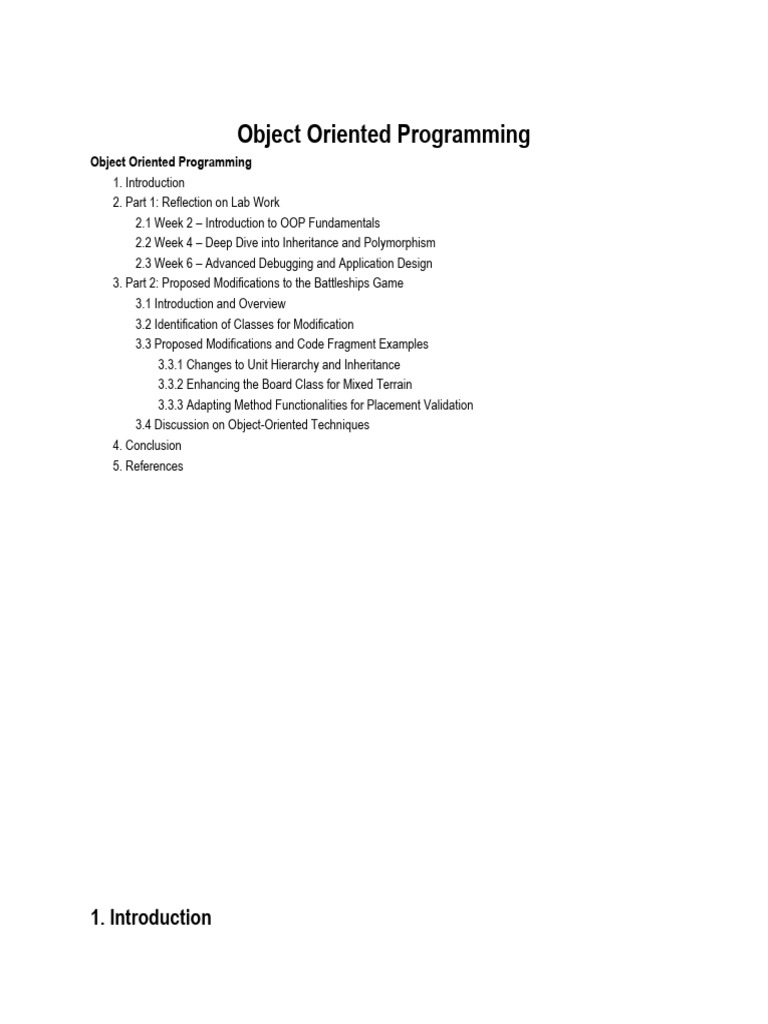 Object Oriented Programming V 1 Font Changed | PDF | Method (Computer Programming) | Class ...