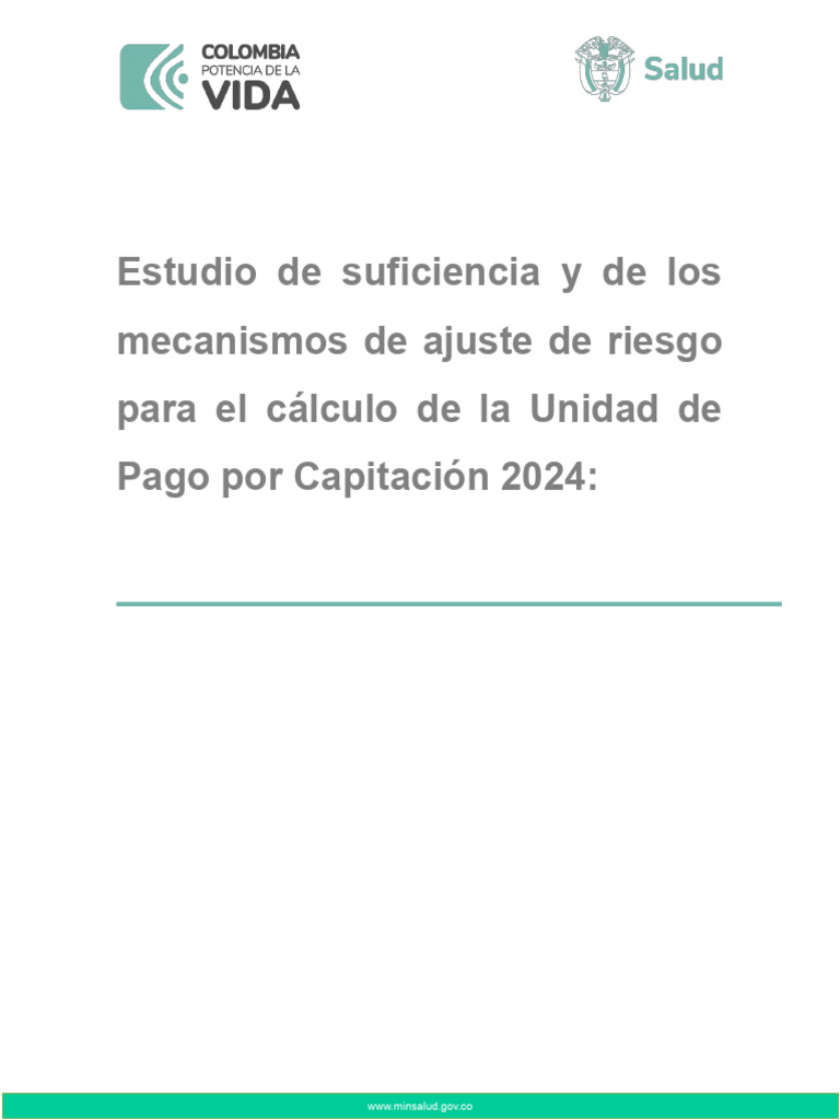 Estudio Suficiencia Upc 2024 Msps | PDF | Seguro | Programas sociales