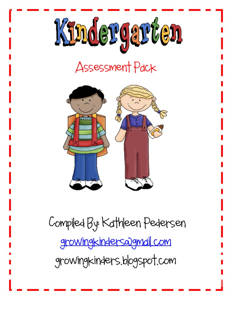 Kindergarten Assessment Pack | PDF | Teaching Methods & Materials