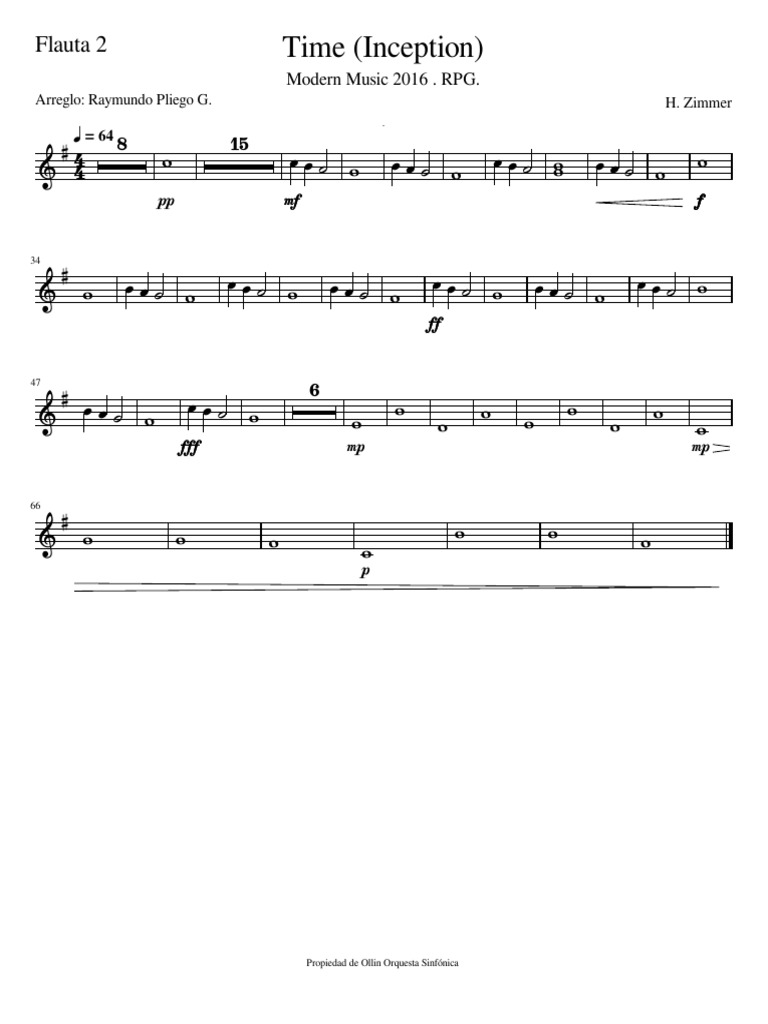 Time Inception Completa Flauta 2 | PDF