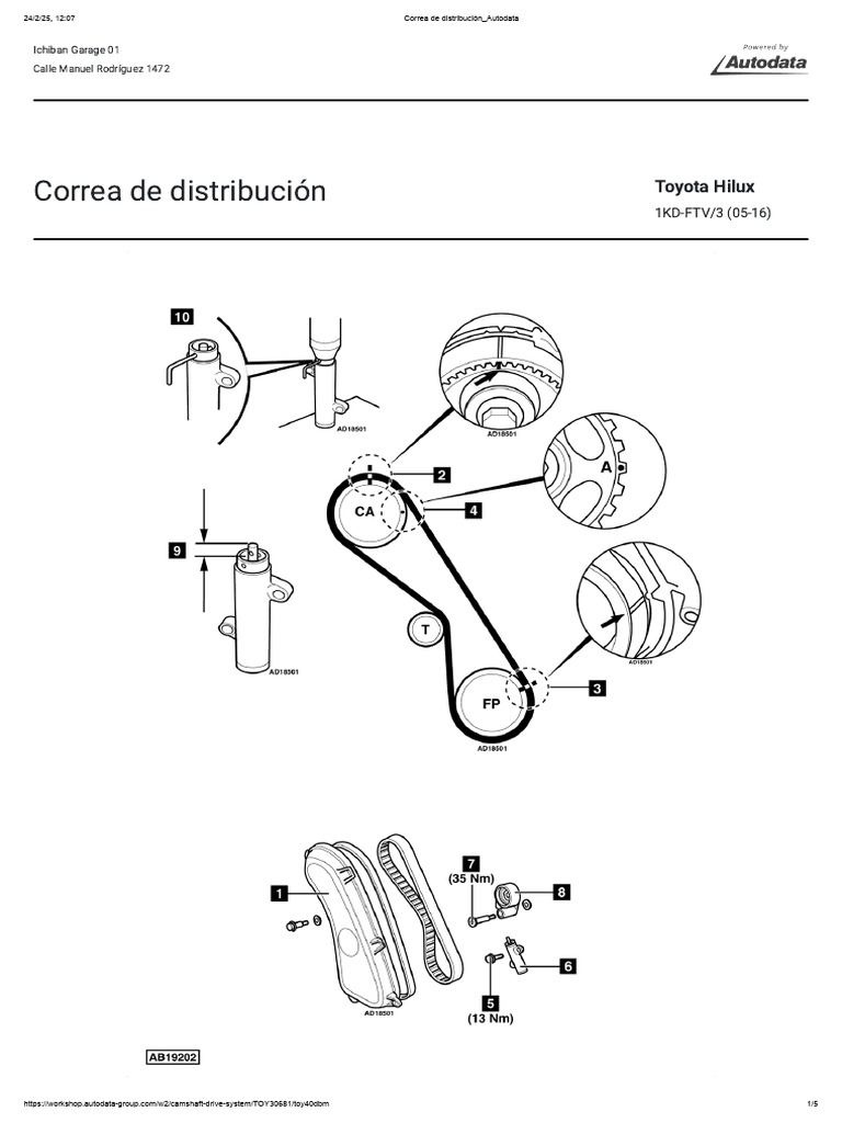Toyota Hilux 1KD-FTV (3.0) | PDF | Tornillo | Tecnología de vehículos