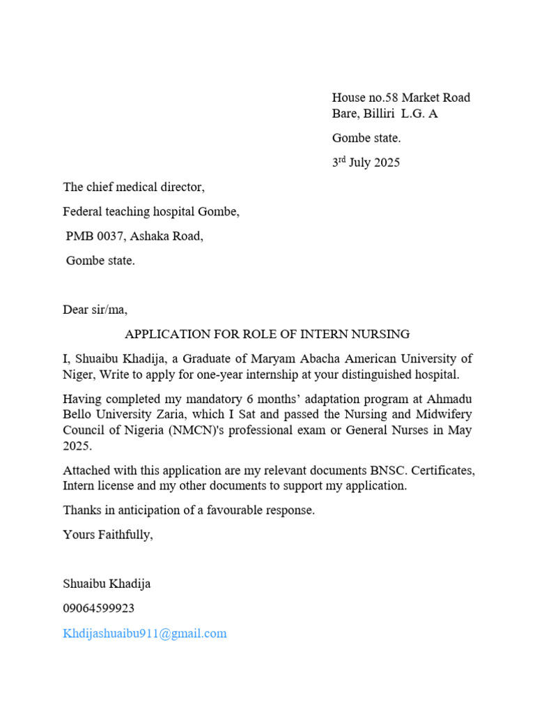 Internship Letter | PDF