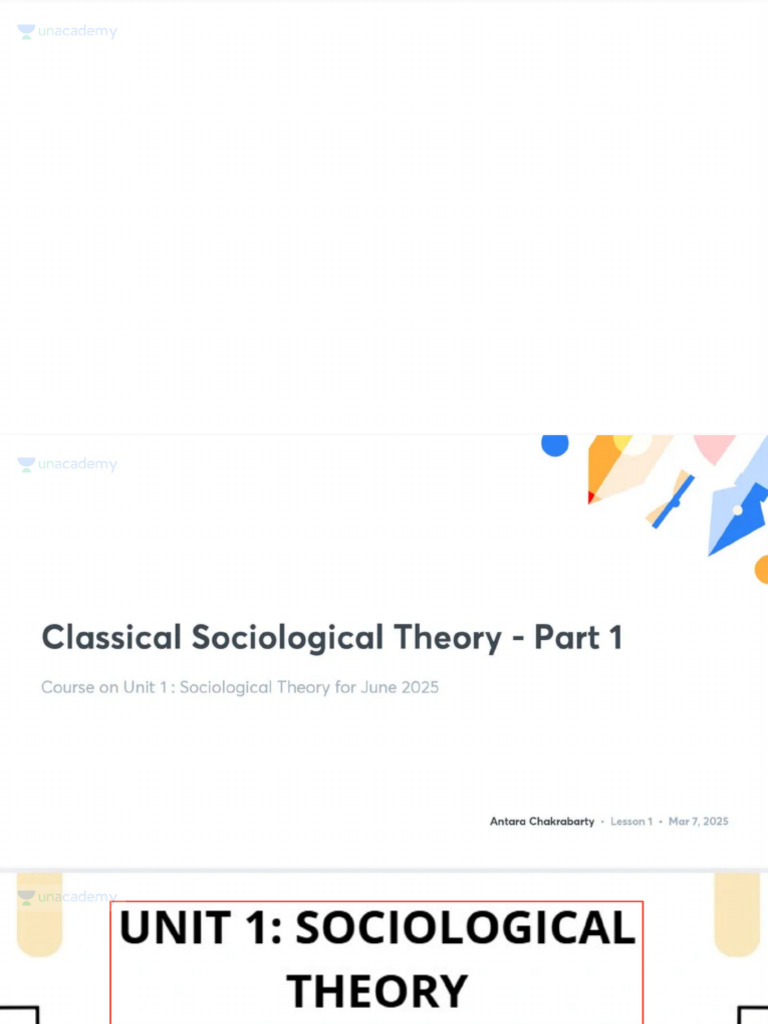 Classical Sociological Theory Part 1 With Anno | PDF