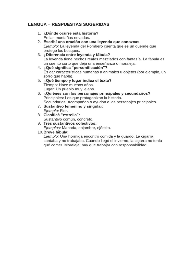? MODELO de PRUEBA - Lengua - Hoja de Respuestas 2 | PDF