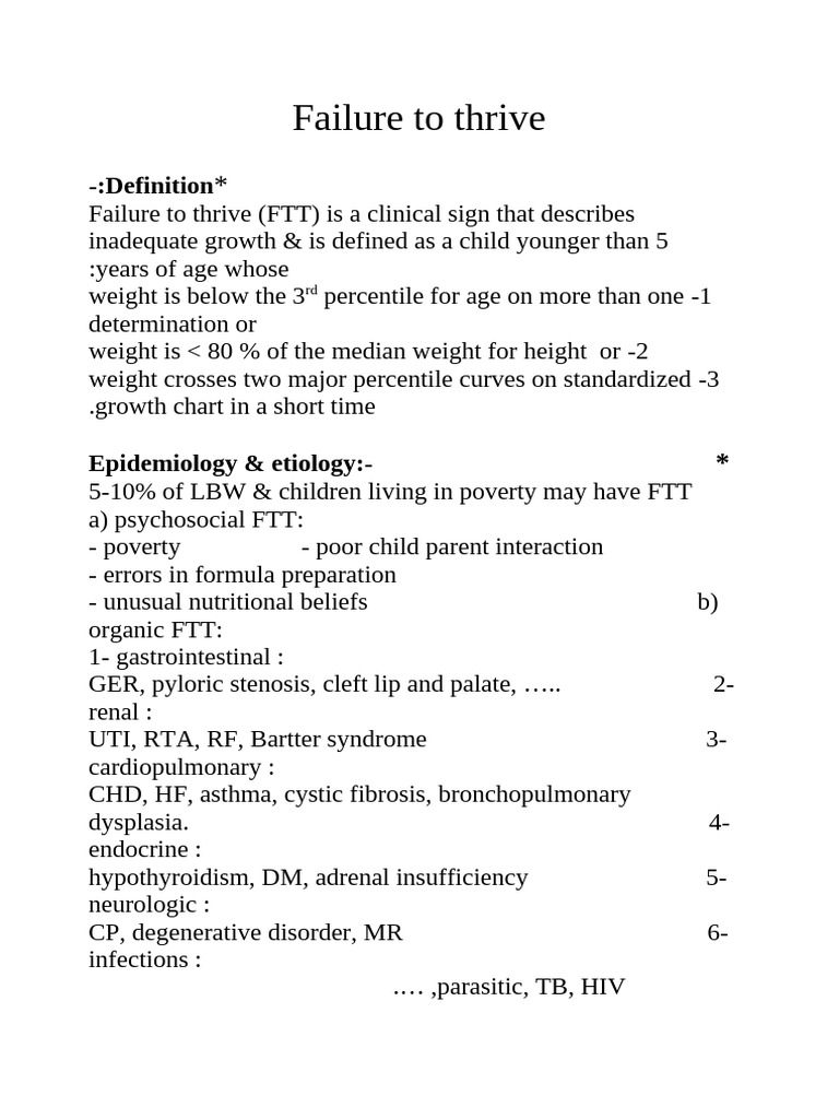 Failure To Thrive - 050418195604 | PDF | Determinants Of Health | Ageing