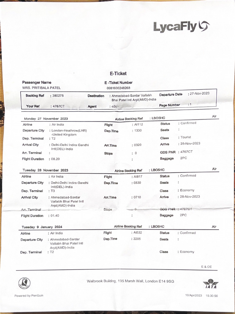 E Ticket Preeti | PDF