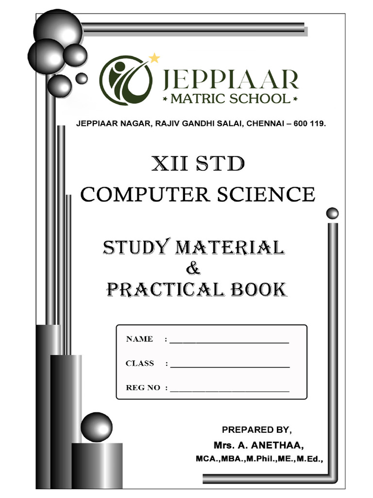 12 CS Material 25-26 | PDF | Parameter (Computer Programming) | Class (Computer Programming)
