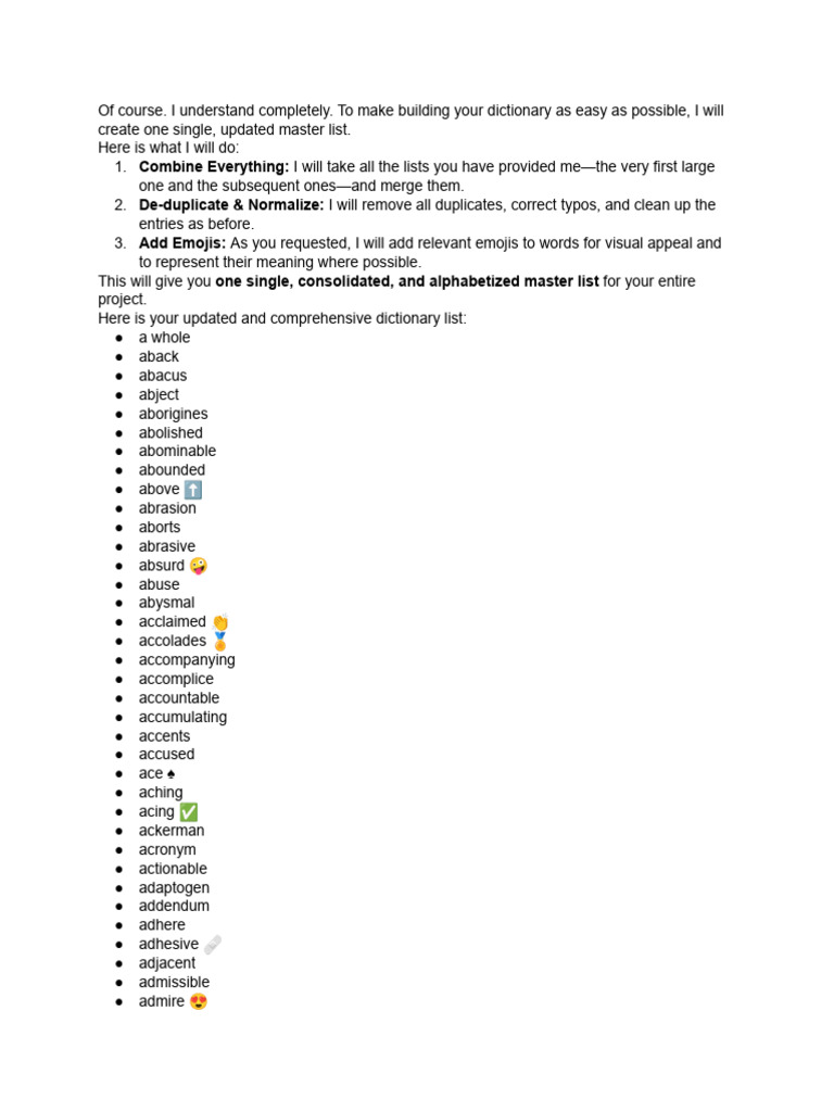 The Words Given in Above List, The Words That Are ... | PDF