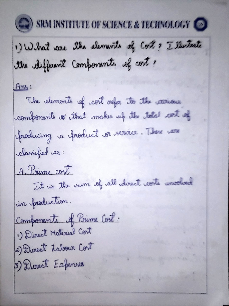 Cost Accounting Assignment - 1 | PDF
