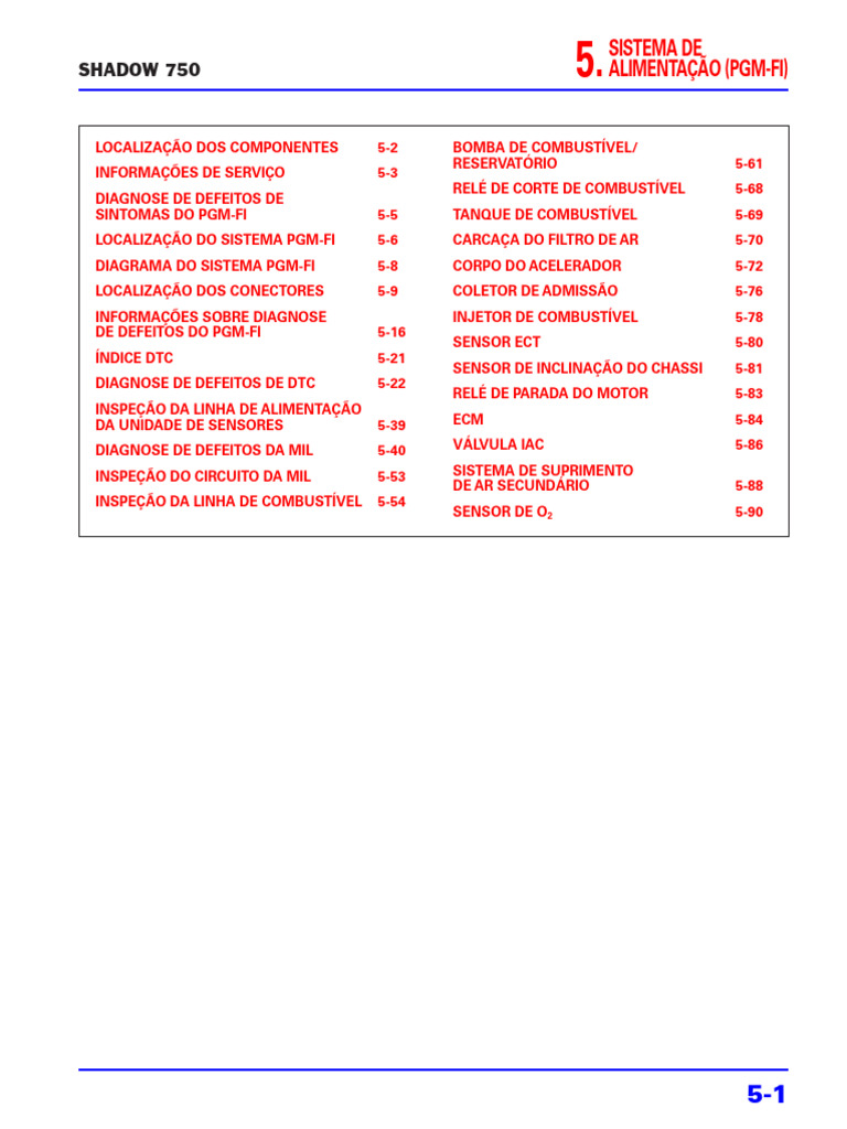 05 - Sistema de Alimentacao PGM-FI | PDF | Conector elétrico | Motores