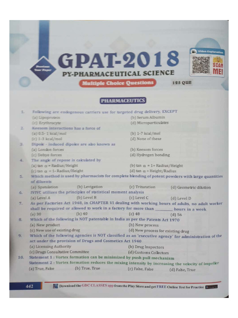 Gpat 2018 | PDF
