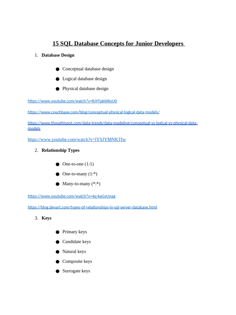SQL Server 15 Concepts | PDF | Databases | Relational Database