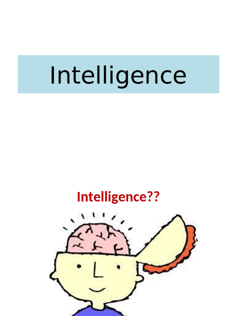 PPT Intelligence, MLK | PDF | Intellectual Disability | Intelligence Quotient