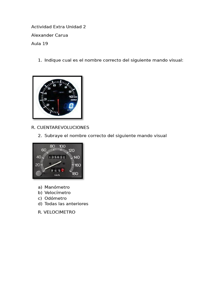 Actividad Extra Unidad 2 | PDF