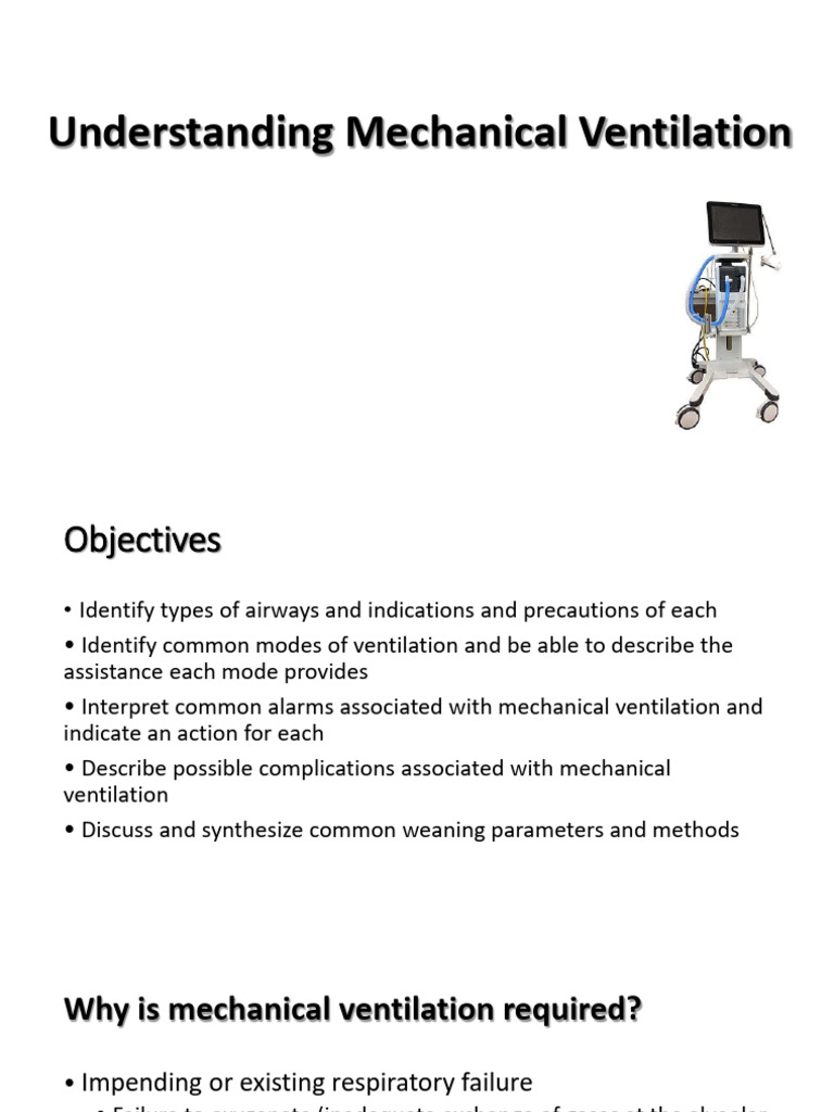 Understanding Mechanical Ventilation | PDF | Pulmonology | Medical ...