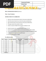 Integrated Science Grade 9 End Term Assessment 2025 | PDF | Chemical ...