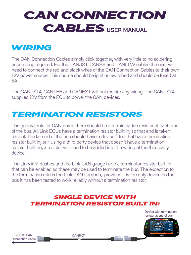 CAN Connector Pinout and Wiring Guide | PDF | Resistor | Electrical ...