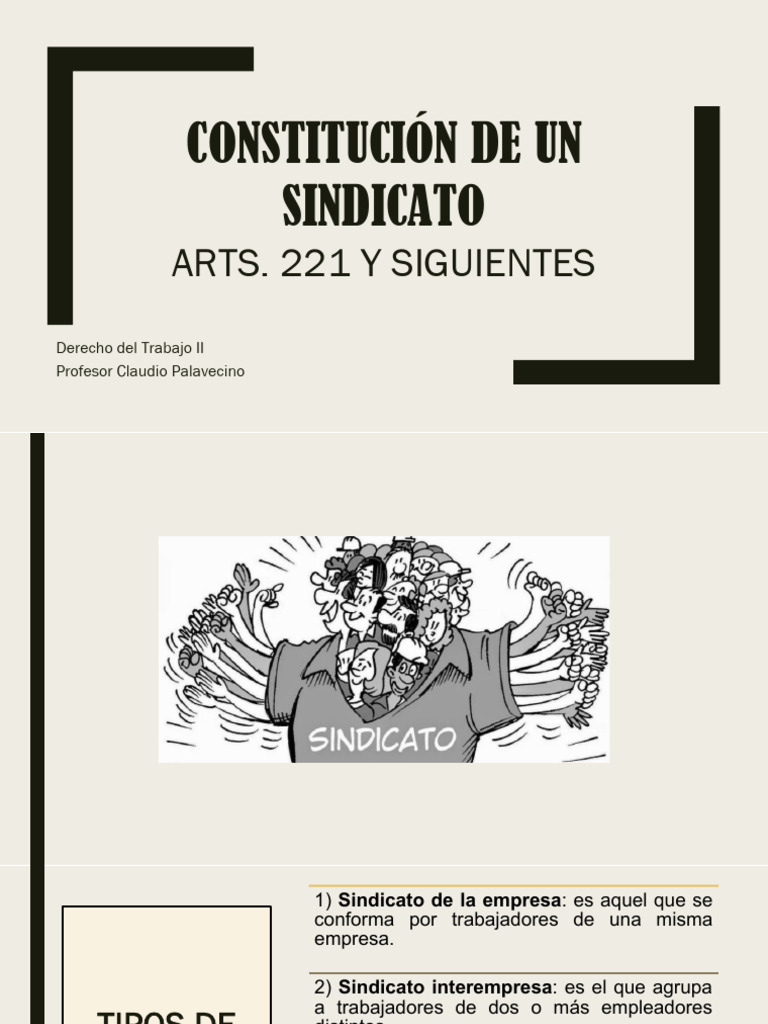 C Mo Se Constituye Un Sindicato | PDF | Sindicato | Derecho laboral