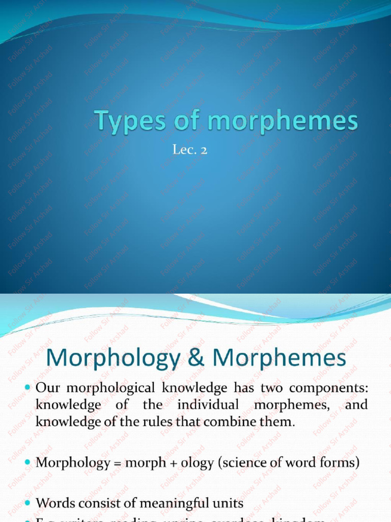 Types of Morphemes | PDF