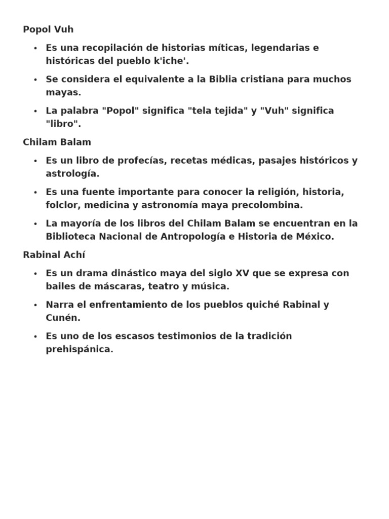 Tarea Del Popul Vuh | PDF