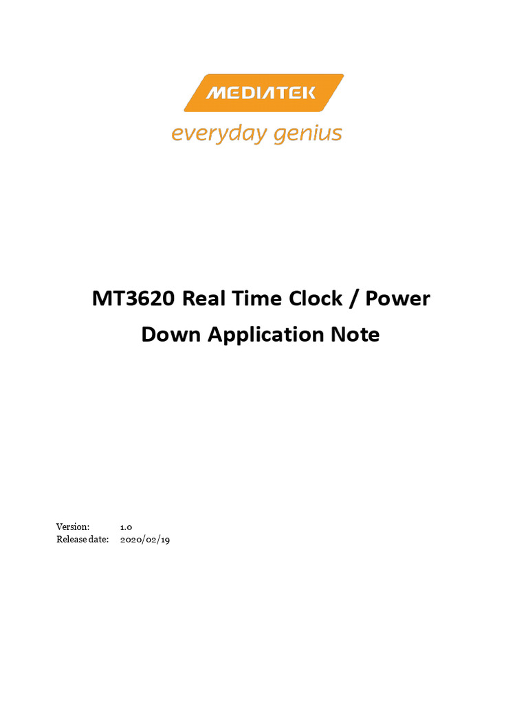 MT3620 RTC Power Down Application Note V1.0 | PDF | Diode | Electrical ...