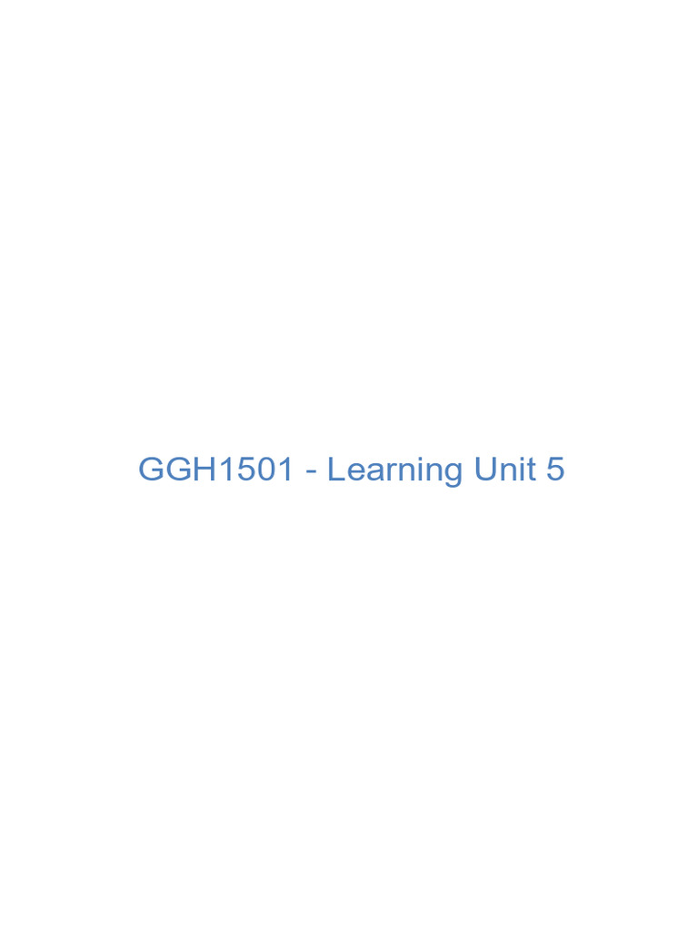 GGH1501 Learning Unit 5 1 | PDF | English Language | Dialect