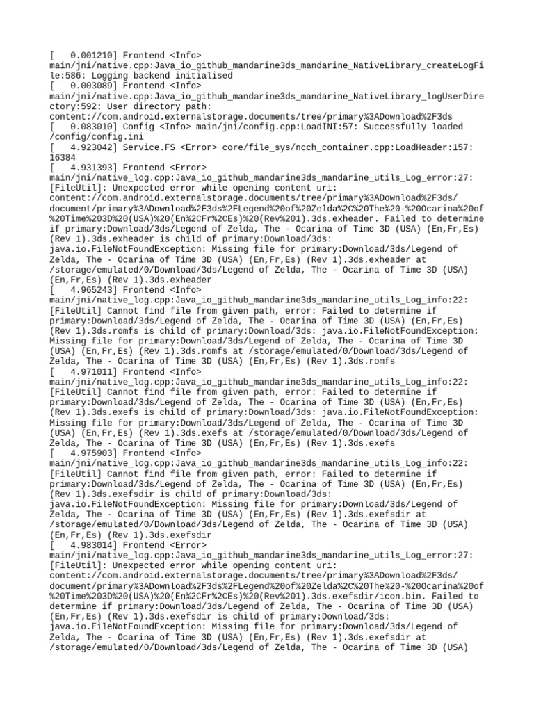 Mandarine Log | PDF | The Legend Of Zelda | Computing