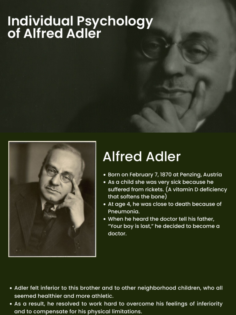 Alfred Adler's Individual Psychology Explained | PDF | Sibling | Dream